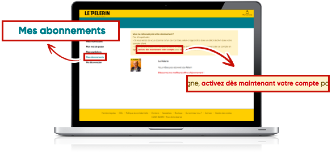 Tutoriel Espace Abonnés